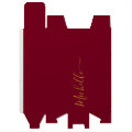 Burgundy and Gold Elegant Typography Wine Box | Zazzle
