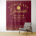 Burgundy And Gold Modern Graduation Photo Backdrop | Zazzle