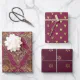 Burgundy and Gold Paris themed Wrapping Paper Sheets | Zazzle
