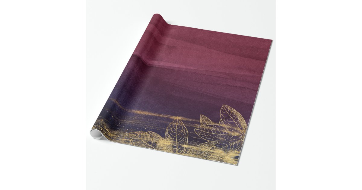 Burgundy and Gold Wrapping Paper | Zazzle