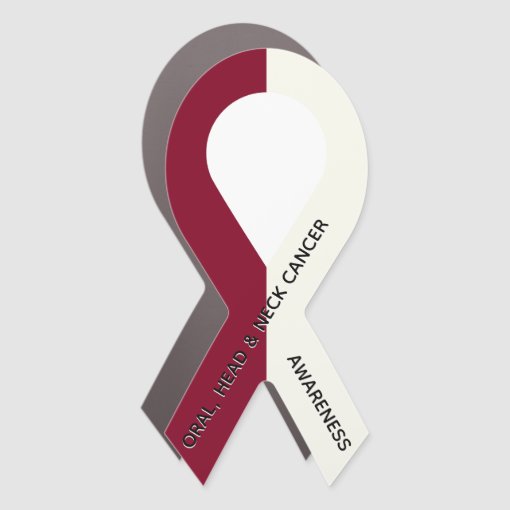 Burgundy and Ivory Cancer Awareness Ribbon Car Magnet | Zazzle