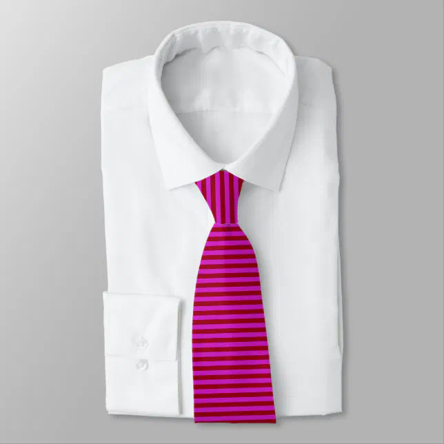 Burgundy and Magenta Stripes Neck Tie | Zazzle