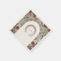 Burgundy Art Nouveau Monogram Initials Navy Napkins | Zazzle