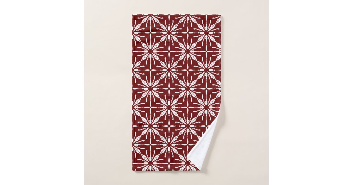 Burgundy Bath Collection Hand Towel | Zazzle