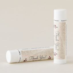 Burgundy Bliss Wedding Thank You Party Favor Lip Balm | Zazzle