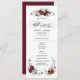 Burgundy | Blue | Red Floral Wedding Program | Zazzle