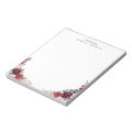 Burgundy boho floral personalized Stationery Notepad | Zazzle
