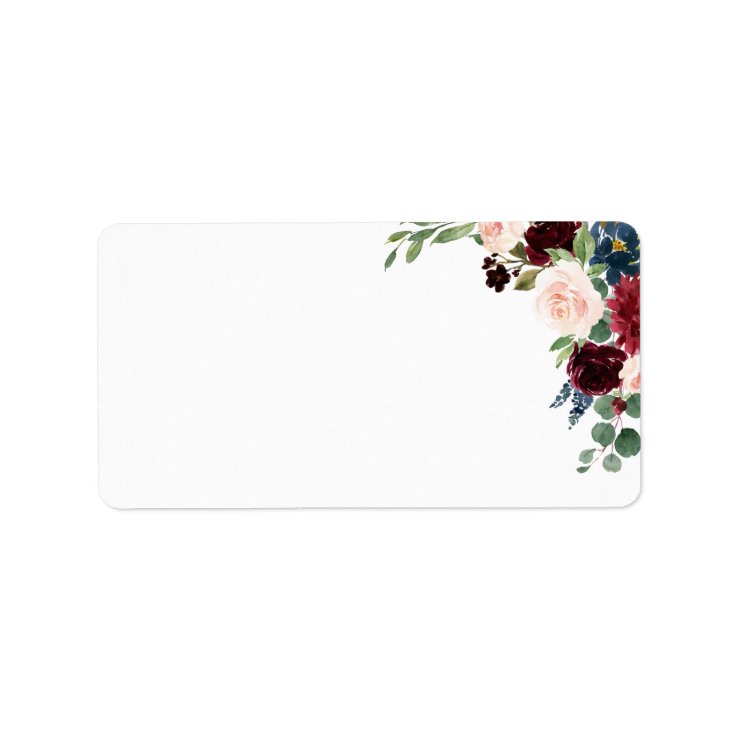 Burgundy Bouquet | Label | Zazzle