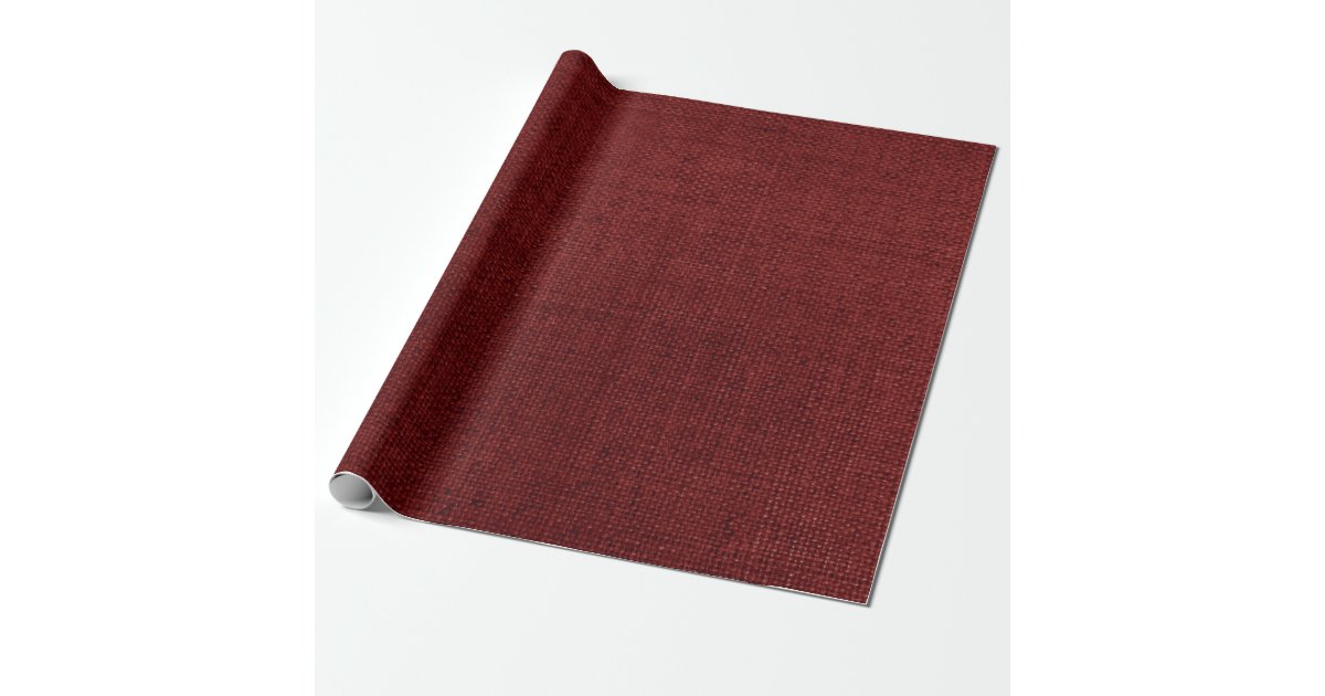 Burgundy Burlap Wrapping Paper | Zazzle