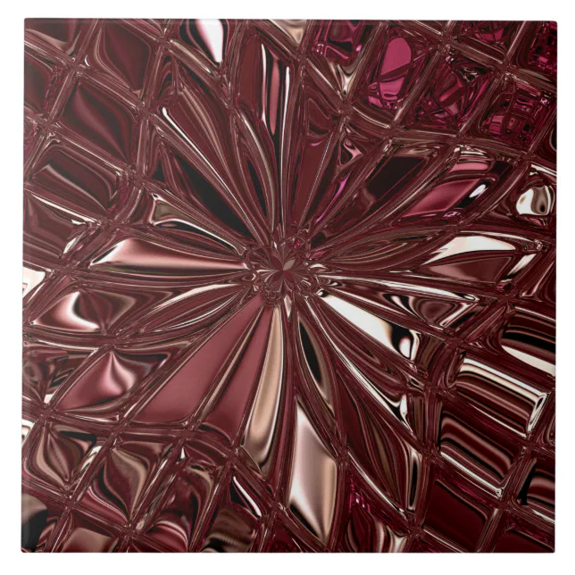 Burgundy Ceramic Tile | Zazzle