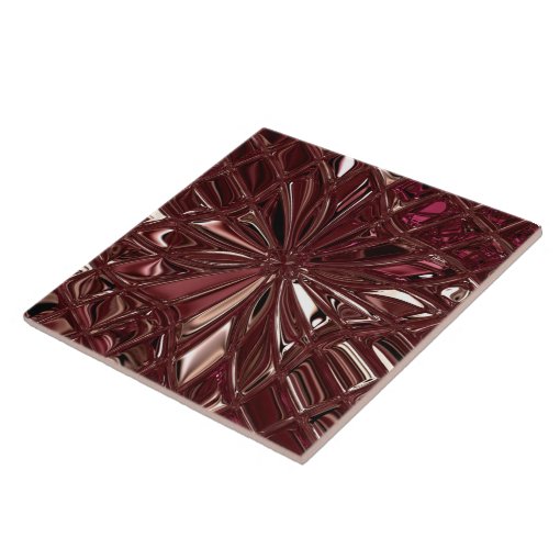 Burgundy Ceramic Tile | Zazzle