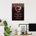 Burgundy Floral Lantern Wedding Welcome Sign | Zazzle
