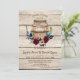 Burgundy Floral Wine Barrel Engagement Party Invitation | Zazzle