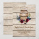 Burgundy Floral Wine Barrel Engagement Party Invitation | Zazzle