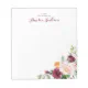 Burgundy Flower Personalized Notepad Stationery | Zazzle