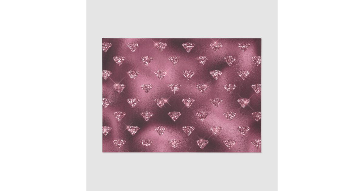 Burgundy Glam Foil Diamond Tissue Paper | Zazzle