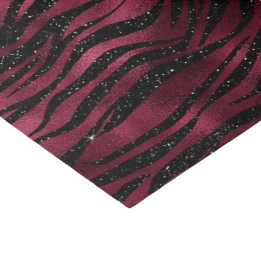 Burgundy Glam Foil Glitter Tiger Stripes Tissue Paper | Zazzle