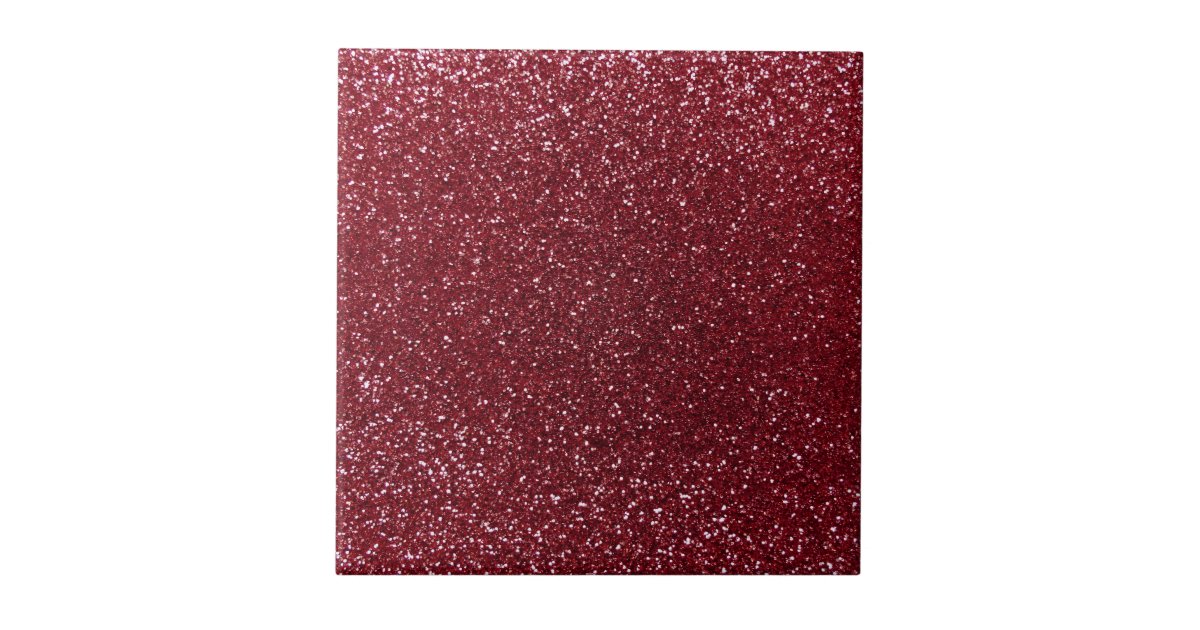 Burgundy glitter ceramic tile | Zazzle