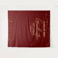 Burgundy Gold Class of backdrop custom graduation | Zazzle