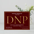 Burgundy Gold DNP Graduation Foil Invitation | Zazzle