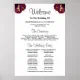 Burgundy/Gold Floral Wedding Ceremony Program Sign | Zazzle