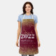 Burgundy gold glitter class of graduation modern apron | Zazzle
