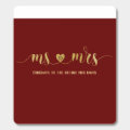 Burgundy Gold Ms to Mrs Bridal Shower Breath Savers® Mints | Zazzle