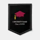 Burgundy Graduation Cap & Text on Black Pennant | Zazzle