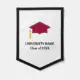 Burgundy Graduation Cap & Text on White Pennant | Zazzle