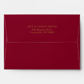 Burgundy Ivory Rust Orange 5x7 Card Wedding A7 Envelope | Zazzle