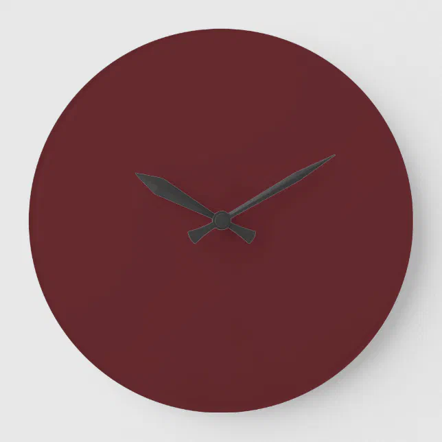Burgundy Large Clock | Zazzle