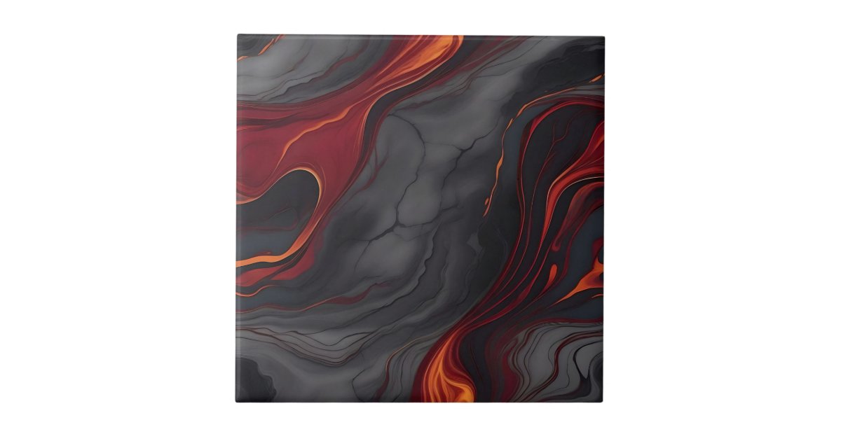 Burgundy Lava Marble Ceramic Tile | Zazzle