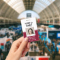 Burgundy Logo Security Photo Barcode Employee ID Badge | Zazzle