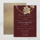 Burgundy Maroon Champaign Gold Floral Event Party Invitation | Zazzle