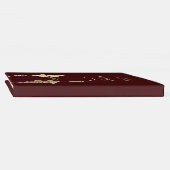 Burgundy Maroon Champaign Gold Floral Wedding Guest Book | Zazzle