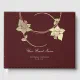 Burgundy Maroon Champaign Gold Floral Wedding Guest Book | Zazzle