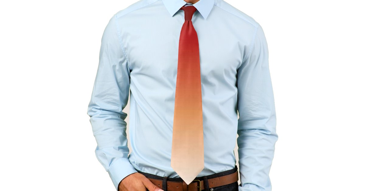 Burgundy Maroon Red Coral White Gradient Ombre Neck Tie | Zazzle