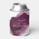 Burgundy Maroon Watercolor Wedding Can Cooler | Zazzle