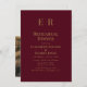 Burgundy Monogram Custom Photo Rehearsal Dinner Invitation | Zazzle