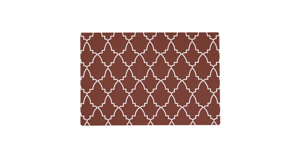 Burgundy Moroccan Lattice Pattern Placemat | Zazzle