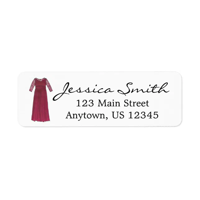 Burgundy Mother of the Bride Groom Wedding Party Label | Zazzle