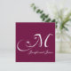 Burgundy Names Monogram M Wedding Invitations | Zazzle
