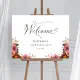 Burgundy Pink Peach Floral Any Event Welcome Sign | Zazzle
