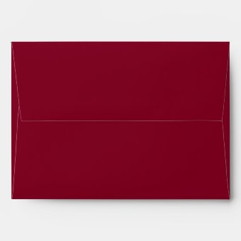 Burgundy Red A7 5x7 Custom Pre-addressed Envelopes | Zazzle