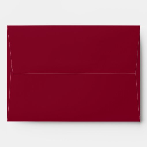 Burgundy Red A7 5x7 Custom Pre-addressed Envelopes | Zazzle