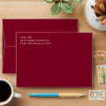 Burgundy Red A7 5x7 Custom Pre-addressed Envelopes | Zazzle