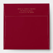 Burgundy Red Maroon Square Card Wedding Envelope | Zazzle