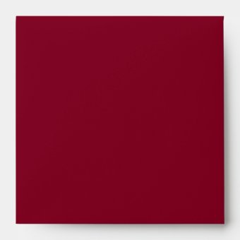 Burgundy Red Maroon Square Card Wedding Envelope | Zazzle