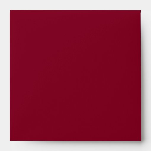 Burgundy Red Maroon Square Card Wedding Envelope | Zazzle