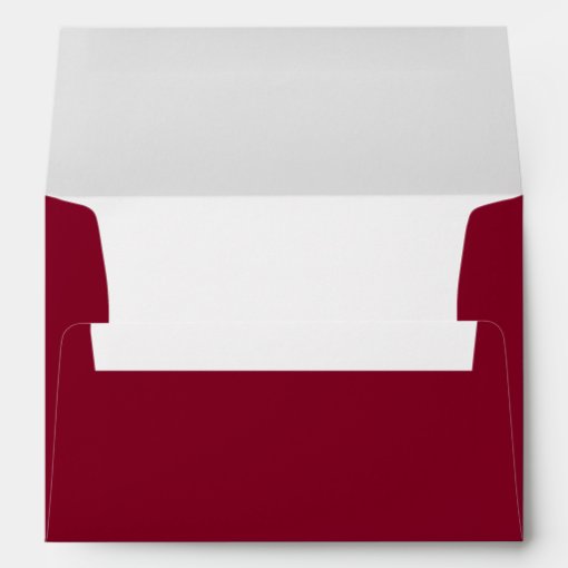 Burgundy Red Wedding Invitation Envelope | Zazzle